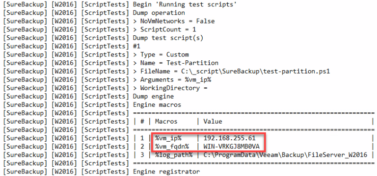 Using Custom Powershell Script With Surebackup Vnote42 3023